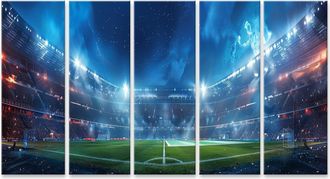 Islandburner Bild auf Leinwand Fußball Stadion grüner Rasen Werbebanner Konzept Bilder Wandbilder Poster