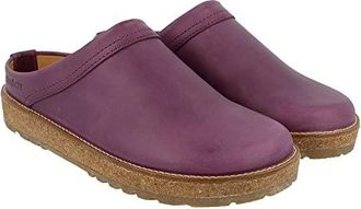 Haflinger Travel-Cassic Sabot &eacute;l&eacute;gant en cuir avec semelle en caoutchouc et semelle en li&egrave;ge et latex, 44 EU