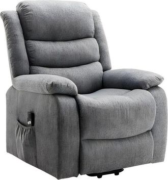 Vente-Unique Vente-unique - Fauteuil releveur électrique en tissu gris clair nadine