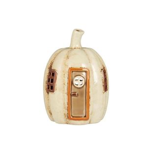 Ib Laursen Haus f/Teelicht k&uuml;rbisf&ouml;rmig rostfarbiger T&uuml;rrahmen, B: 16 H: 12 L: 12