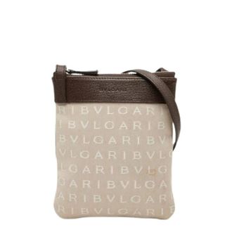 Bulgari Pre-owned Canvas Schultertasche - - Pre-owned - Damen - Beige - ONE SIZE