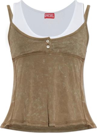 Diesel Femme, Tops, Brun, Taille: 44 FR T-Olisse Top