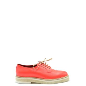 Santoni Korallenorangefarbene Slip-On Schn&uuml;rschuhe - - Shoes - Damen - Orange - 39 EU