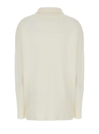 Lisa Yang Womens Sweater Heidi White Cashmere Knitted Tops Top