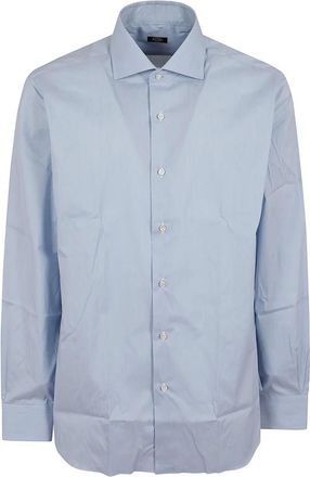 Barba Homme, Chemises, Bleu, Taille: XL Neck Shirt