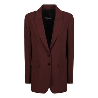 Patrizia Pepe Femme, Vestes, Brun, Taille: 40 FR Veste &agrave; un bouton