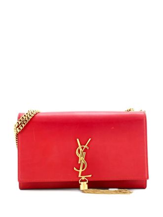 Saint Laurent sac &agrave; bandouli&egrave;re m&eacute;dium &agrave; motif monogramm&eacute; - Rouge