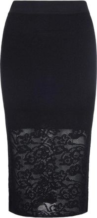 Patrizia Pepe Femme, Jupes, Noir, Taille: 40 FR Jupes Noires, Lavage à la Main, Polyester Viscose