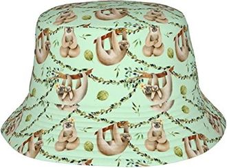 Generic Pliable Chapeau de Plage Sloth Laisse des Animaux Mignons Chapeaux de Visière Personnalisé Beach Sun Hat pour Hommes activités pêche