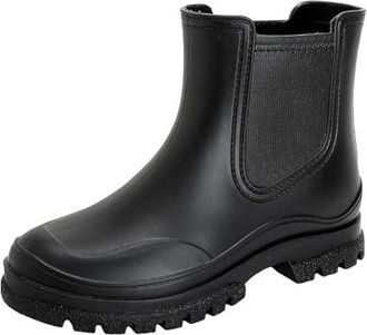 Generic Bottes dext&eacute;rieur en caoutchouc pour femme travail imperm&eacute;ables pluie semi-compens&eacute;es Chaussures unisexes Compris la Semelle int&eacute;rieure Fourrure polai