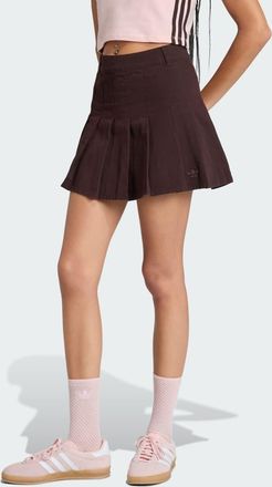 adidas Originals Faltenrock aus Twill in Aurora Coffee-Brown