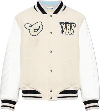 Off-white Homme, Vestes, Beige, Taille: M Blouson Aviateur Isolant