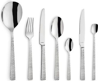 Amefa Besteckset 42-teilig FELICITY | Hochglanzpoliert | Sp&uuml;lmaschinenfest | 18/0 Edelstahl | 13/0 Klingenstahl | Geh&auml;mmerter Griff | Besteck Set 6 Personen