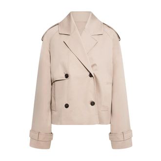Anine Bing Rickie Cropped Trench - - Coats - Damen - Beige - M
