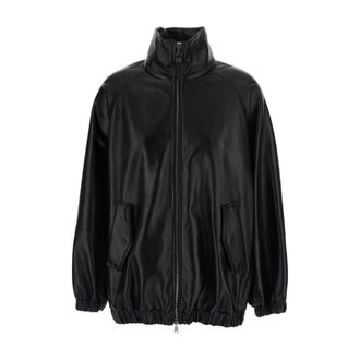 Brunello Cucinelli Lederjacke - - Jackets - Damen - Schwarzk - XS
