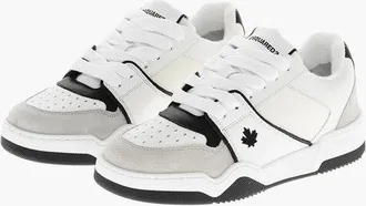 Dsquared2 Leather and Suede SPIKER Low-top Sneakers size 35