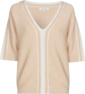 Marie M&eacute;ro Femme, Pulls, Beige, Taille: 38 FR Pull col V Pu51
