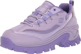 Skechers Damen Hi-ryze Doja Lite Pop Sneaker, Lavendel-Leder-Mesh-Durapatent-Besatz, 35 EU