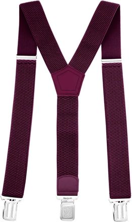 Glamexx24 Hosentr&auml;ger f&uuml;r Herren Einstellbar und Elastisch, Y Form, Breit 4 cm mit 3 Starken Clips Einheitsgr&ouml;&szlig;e Hosentr&auml;ger f&uuml;r M&auml;nner und Damen, Dunkerot