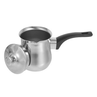 BESTOYARD Edelstahltopf Mit Deckel Zum Aufsch&auml;umen Von Milch Und Schmelzen Von Butter Kleiner Topf F&uuml;r Herd F&uuml;r Camping Und Zuhause