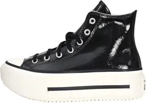 Converse Baskets Chuck Taylor all Star Lift Double Stack Platform Patent Leather Noir pour femme, Noir, 40 EU