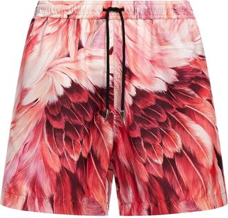Roberto Cavalli Plumange Badehose mit Print - Rot