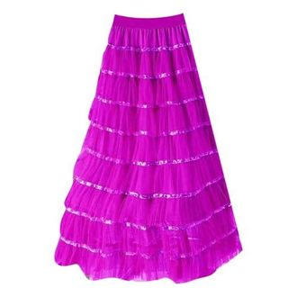 Generic Jupe Paillette Femme Short Sequin Jupe Midi A Ligne Paillettes Mesh Slim Taille Haute Patchwork &Eacute;l&eacute;gante pour Femme