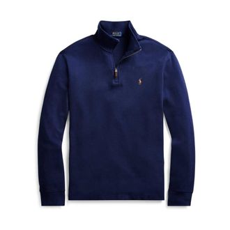 Polo Ralph Lauren Homme, Pulls, Bleu, Taille: XL SweaT-shirt &agrave; demi-zip