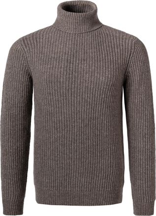 Gran Sasso Herren Rollkragenpullover braun unifarben
