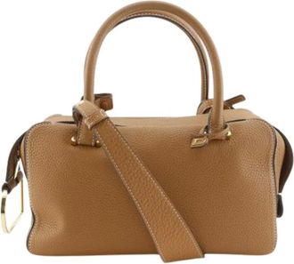 Delvaux Sac &agrave; main Pre-owned Cool Box MM en cuir de veau - Femme - Pre-owned - Brun - Taille: ONE Size