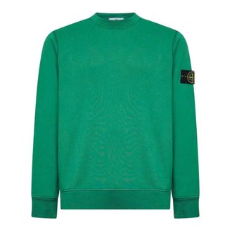 Stone Island Homme, Sweatshirts et sweats &agrave; capuche, Vert, Taille: XL Cotton Fleece Crewneck SweaT-shirt