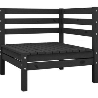 vidaXL Vidaxl - Canap&eacute; dangle de jardin noir bois de pin massif