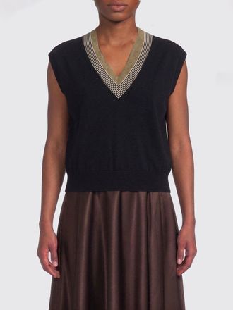 Brunello Cucinelli Gilet BRUNELLO CUCINELLI Femme couleur Noir