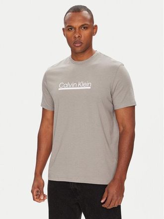 Calvin Klein T-Shirt Outline Tape Graphic LV04RC852G Grau Regular Fit