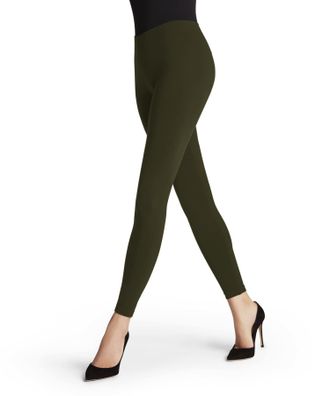 Falke Damen Leggings Seamless Fein blickdicht einfarbig 1 Stück, Grün (Artichoke 7436), M
