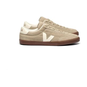 Veja Vintage Fu&szlig;ballstil Sneaker in Taupe - - Shoes - Damen - Braun - 39 EU