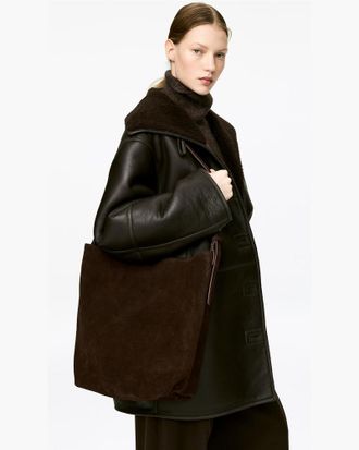 Arket Veloursledertasche -Braun