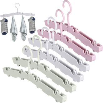 Cabilock 6st&uuml;cke Klappbarer Reisekleiderb&uuml;gel Ausziehbar Platzsparend Mit Rutschfesten F&uuml;r Reisen Camping Und T&auml;glichen Gebrauch