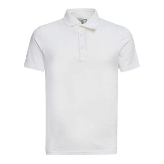 Fedeli Jersey Baumwolle Flex Kurzarm Polo - - Tops - Herren - Wei&szlig; - S