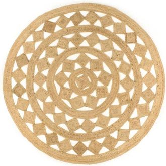 vidaXL Teppich Handgefertigt Geflochten Jute 210 cm Vidaxl