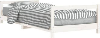 vidaXL Cadre de lit pour enfants blanc 90x190 cm bois de pin massif Vidaxl