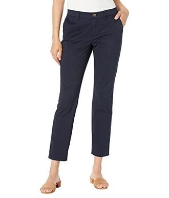 Tommy Hilfiger Hampton Pantalon Chino pour Femme, Pantalon léger avec Coupe décontractée, Bleu Marine, 40
