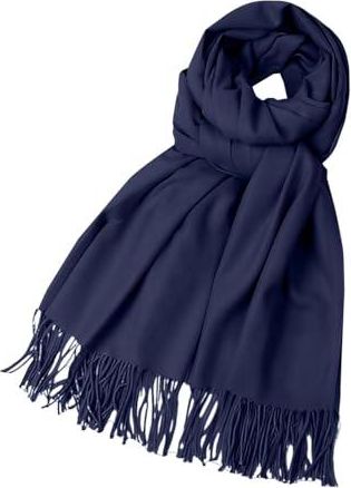 Generic &Eacute;charpe &eacute;l&eacute;gante en cachemire pour femme - Douce et chaude - &Eacute;charpe longue en cachemire - Accessoire dautomne, Marine, A