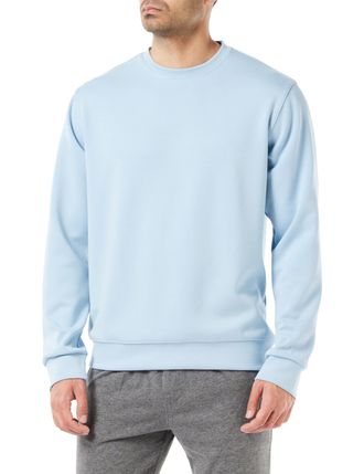 Dagi Mens Blue Crew-Neck Long Sleeve Sweatshirt, Blue,L