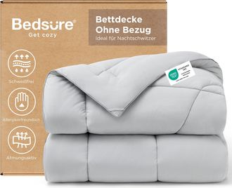 Bedsure Bettdecke Ohne Bezug Kühlende - Bettdecke 200x200 Kühldecken zum Schlafen - Leicht Atmungsaktiv Schweißfrei Cooling Blanket Für Nachtschwitzer Doppels