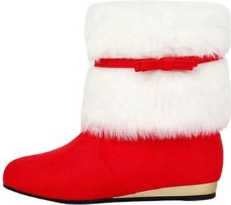 Generic Bottes de neige pour femme en fausse fourrure - Confortables - D&eacute;contract&eacute;es - Classiques et confortables - &Agrave; enfiler - Chaudes - Chaussures de marche