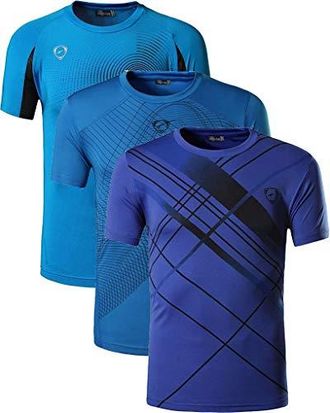 Jeansian Jeansian Homme Sportswear 3 Packs Sport Slim Short Sleeves Compression T-Shirt Tee LSL133_013_069 Blue M