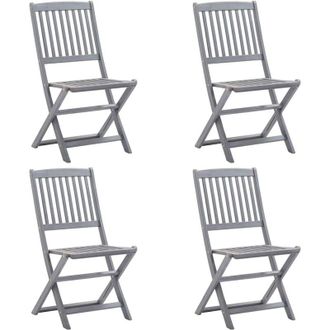 vidaXL Vidaxl - Chaises pliables dext&eacute;rieur lot de 4 Bois dacacia solide