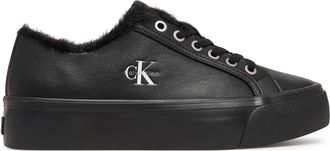 Calvin Klein Sneakers Calvin Klein Vulc Flatf Laceup Lth Fur HW0HW03235 Schwarz
