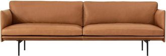 MUUTO Canap&eacute; Outline en cuir 3 places Muuto